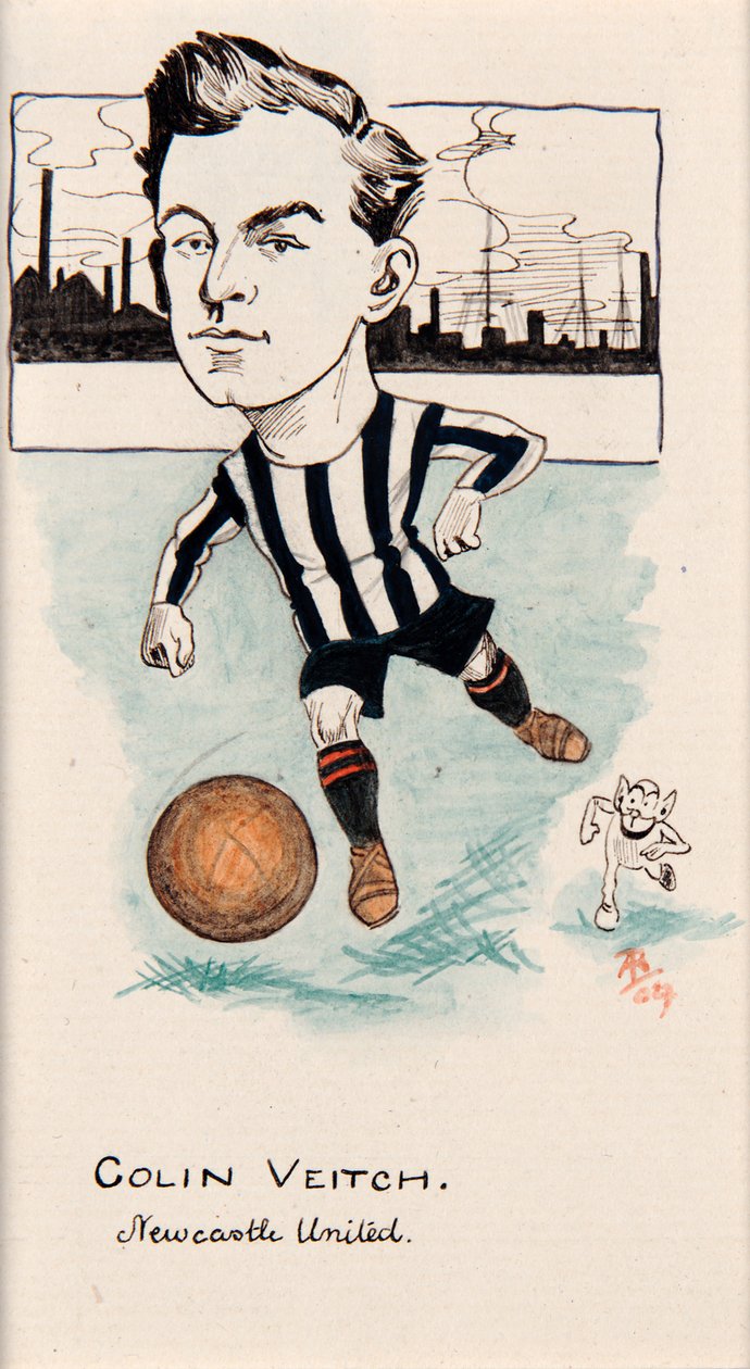 Colin Veitch, Newcastle United, Drawing for a Set of Cigarette Cards, 1907